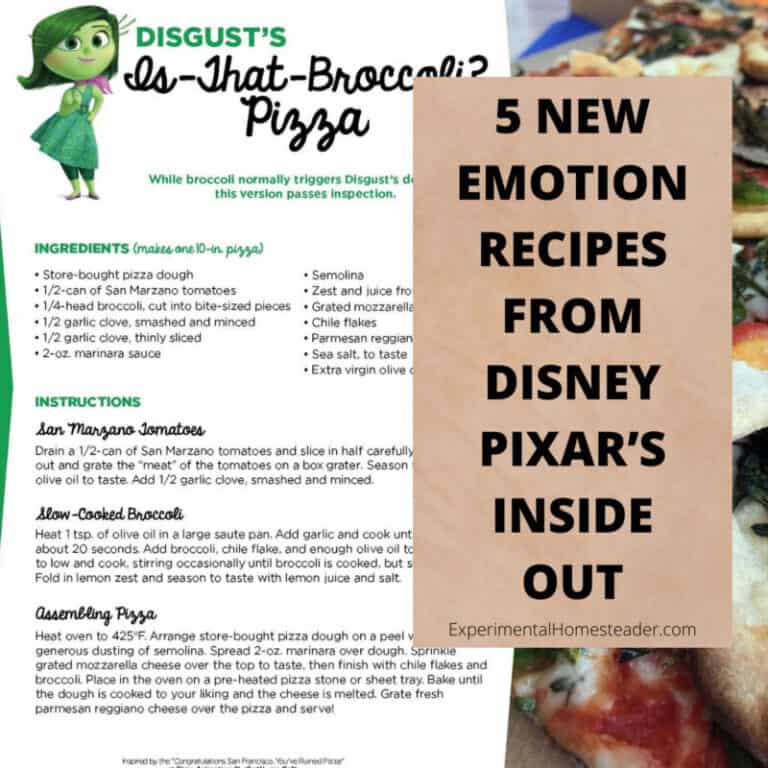 5 New Emotion Recipes From Inside Out - Experimental Homesteader