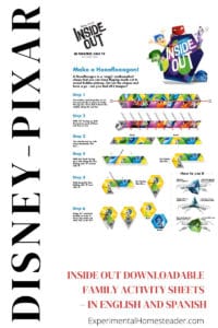 Inside Out Downloadable Family Activity Sheets - Experimental Homesteader