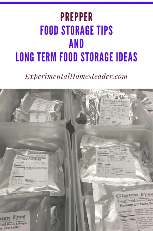 Prepper Food Storage Tips And Long Term Food Storage Ideas ...