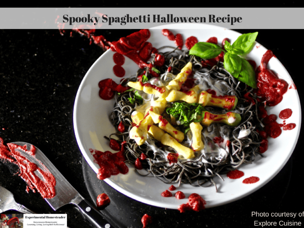 Spooky Spaghetti Halloween Recipe - Experimental Homesteader