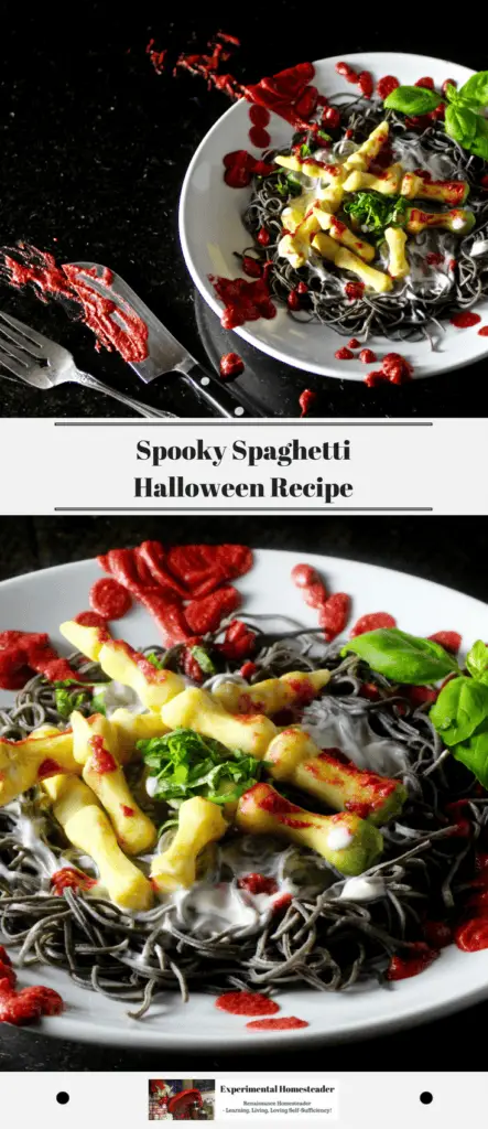 Spooky Spaghetti Halloween Recipe - Experimental Homesteader