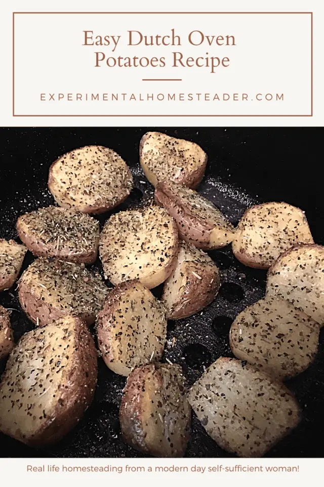 Easy Dutch Oven Potatoes Recipe - Experimental Homesteader