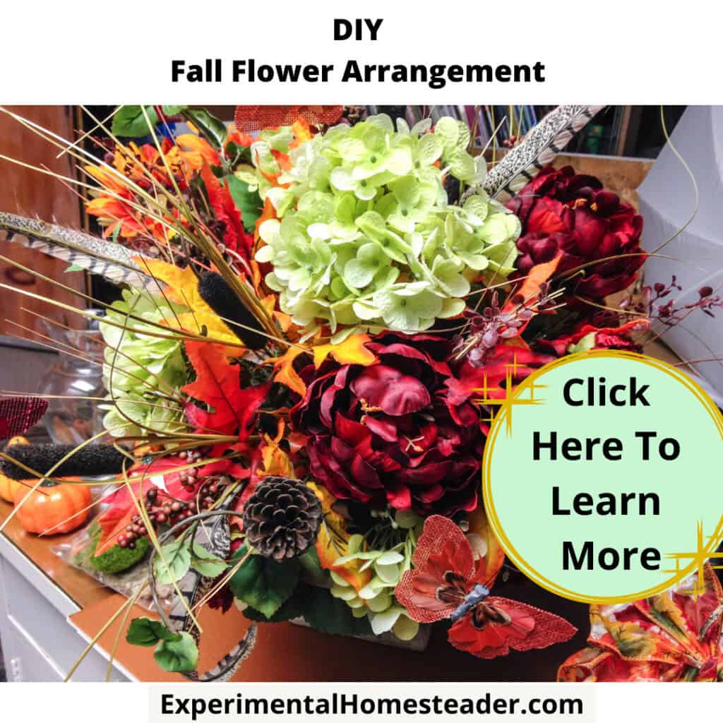 DIY Fall Flower Arrangement - Experimental Homesteader