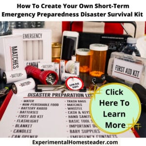How To Create Your Own Short-Term Emergency Preparedness Disaster ...