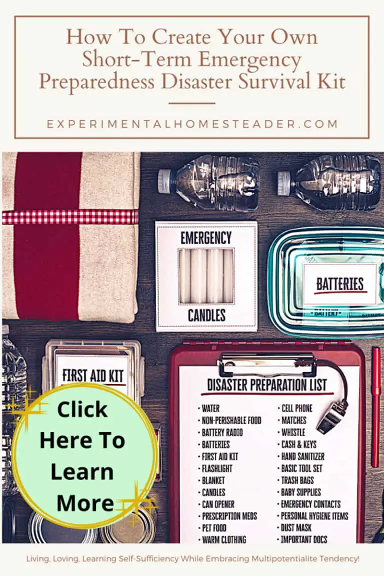 How To Create Your Own Short-Term Emergency Preparedness Disaster ...