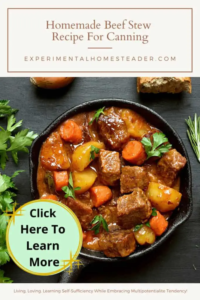 Homemade Beef Stew Recipe For Canning - Experimental Homesteader