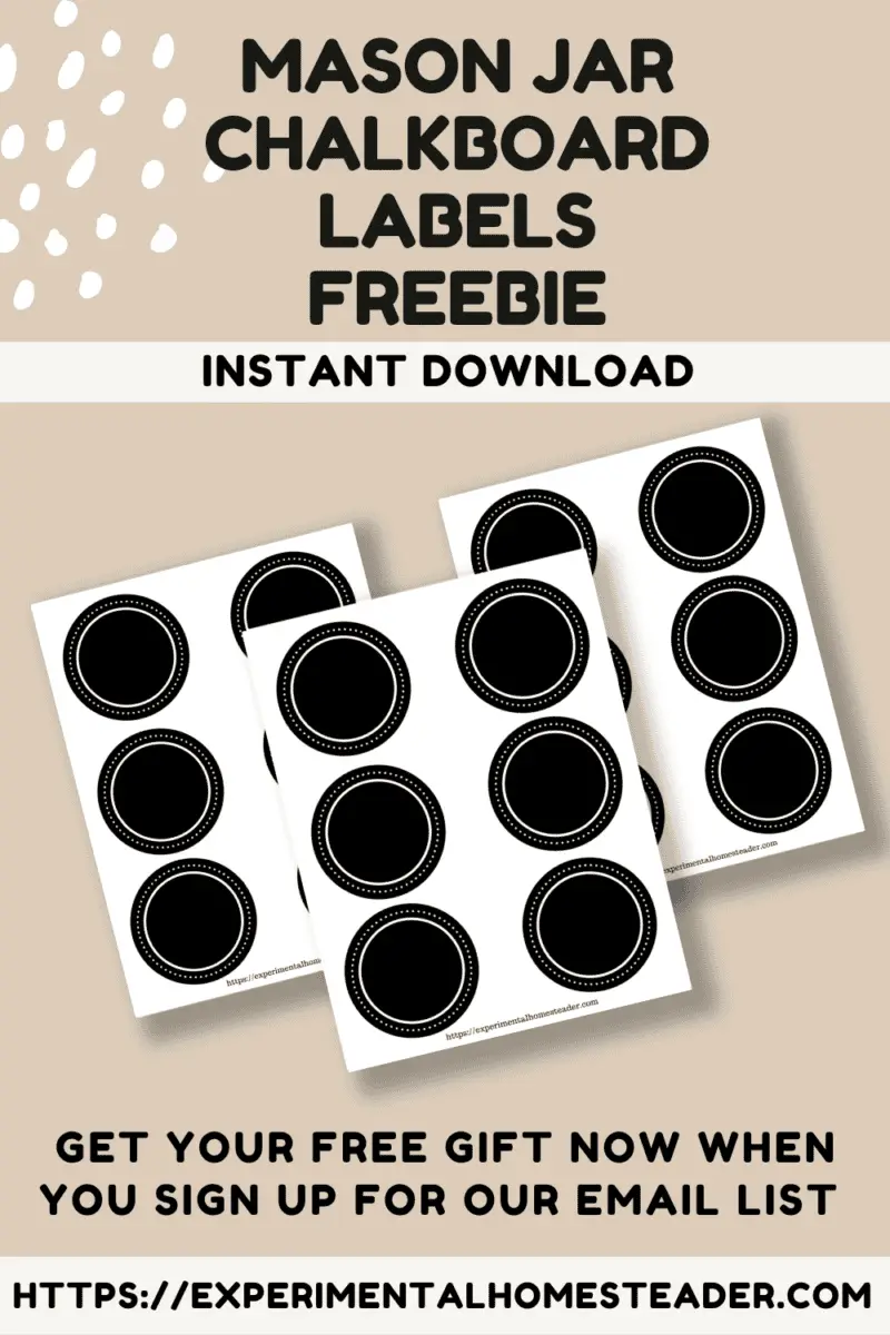 Mason Jar Chalkboard Labels Freebie - Experimental Homesteader