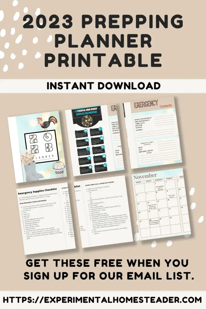 Opt In Prepping Calendar Sampler - Experimental Homesteader